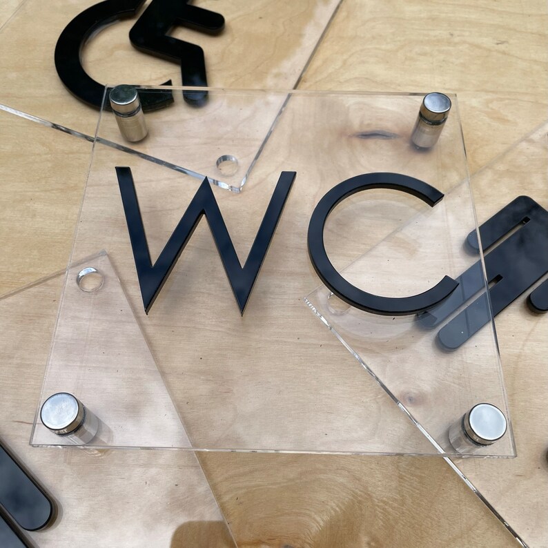 Restroom Sign - Toilet Sign - WC Sign - Men's Room Sign - Women's Room ...