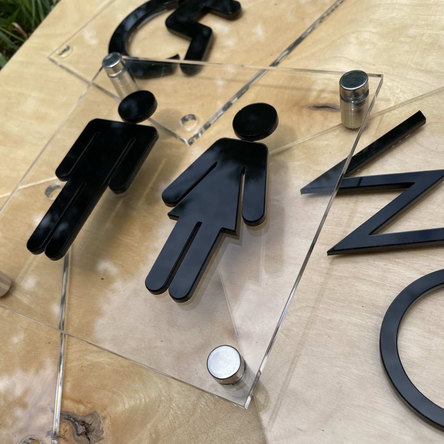 Restroom Sign Toilet Sign WC Sign Men's Room Sign Women's Room Sign ...