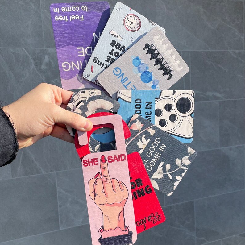 Custom Door Handle Hanger - Custom Door Knob Hanger - Do Not Disturb ...