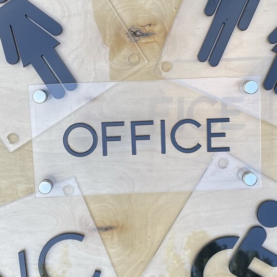 Office Door Sign Door Name Plate Custom Plaque Address - Etsy