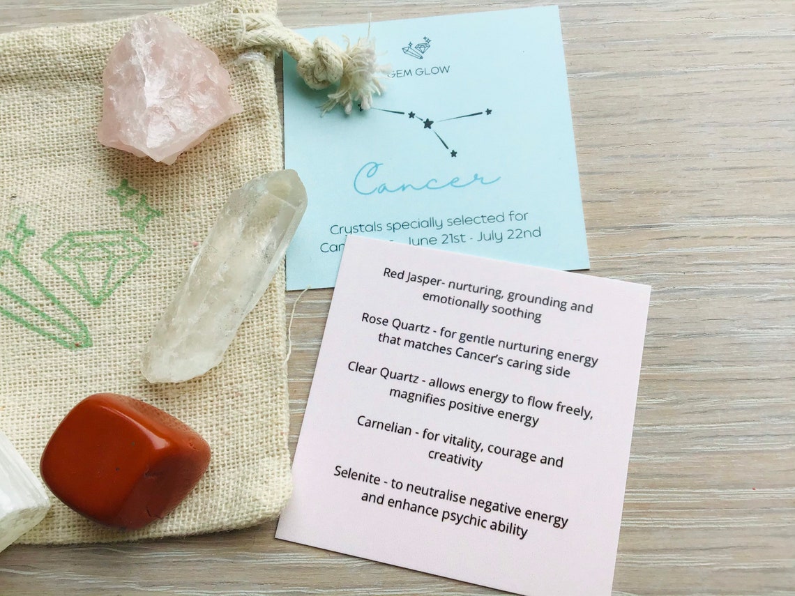 Crystal Set for Cancer Zodiac Healing Crystals Kit CANCER | Etsy