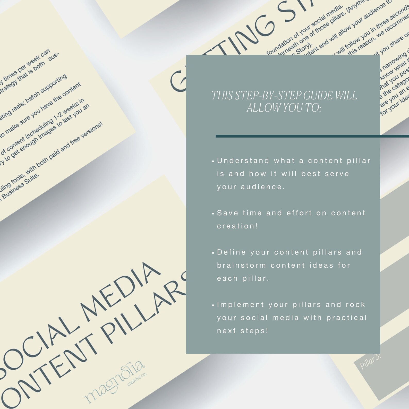 Content Pillar Worksheet | Social Media Content Creation Guide ...