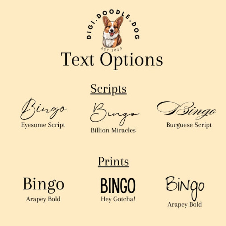 Custom Illustrated Personalized Digital Download Pet, Cat or Dog and ...