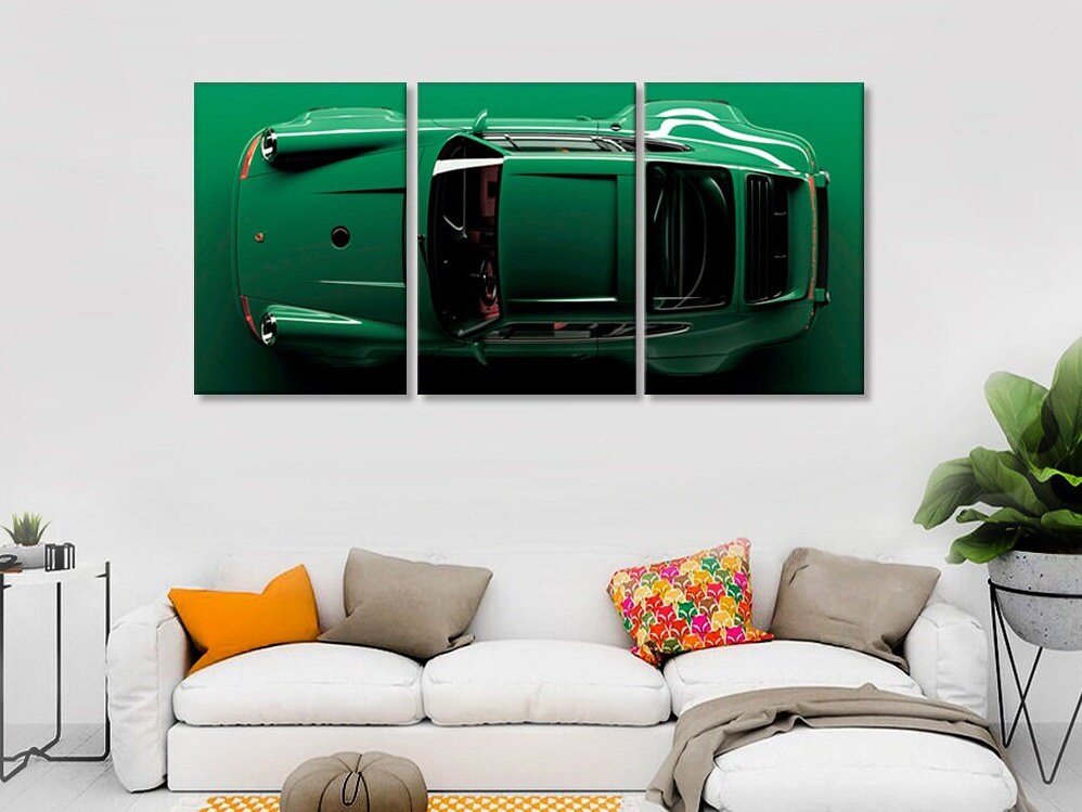 Porsche 911 Wall Art Premium Sport Car Print Green Porsche - Etsy
