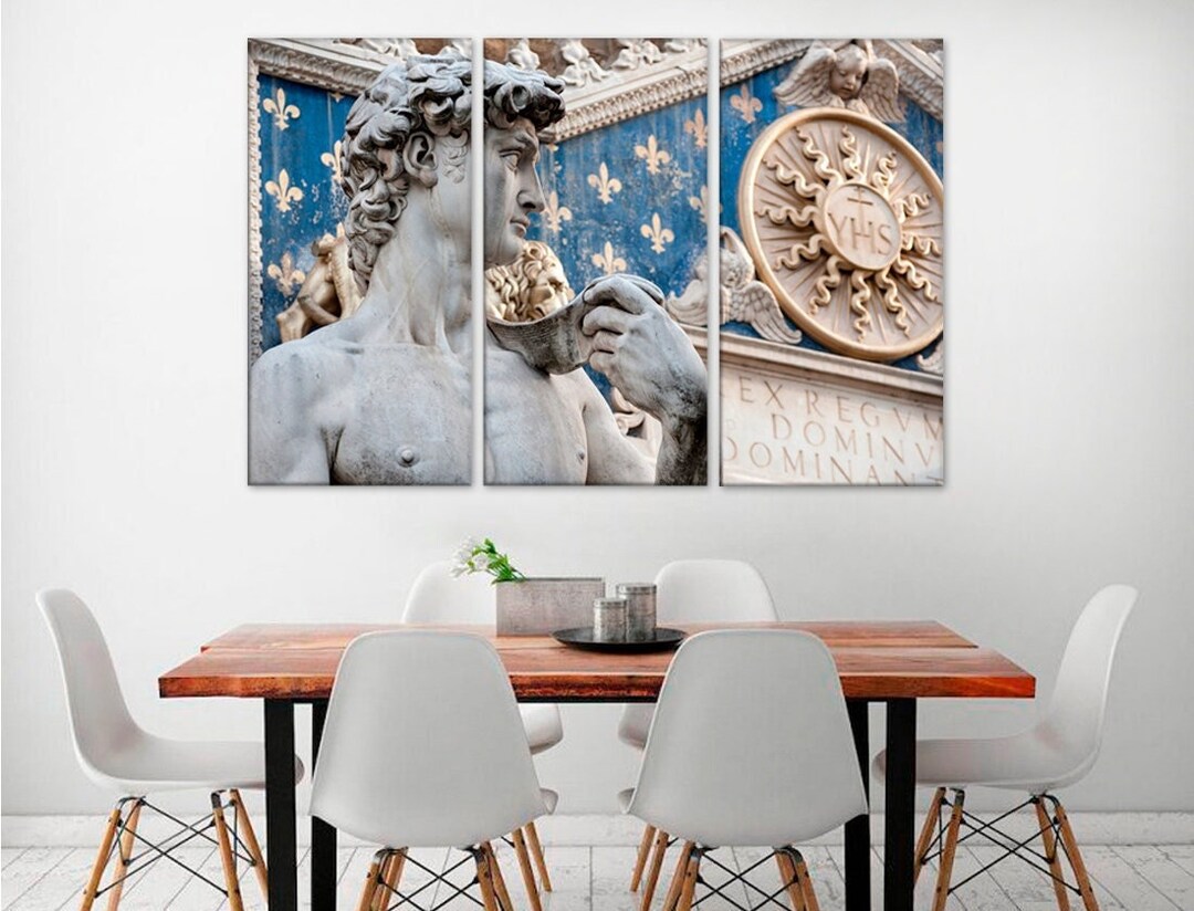 Statue of David Large Wall Art - Michelangelo Statue Trendy Wall Art ...