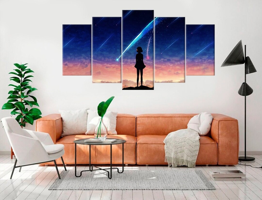 Your Name Wall Art Japanese Cartoon Wall Decor Anime Japanese Animated ...