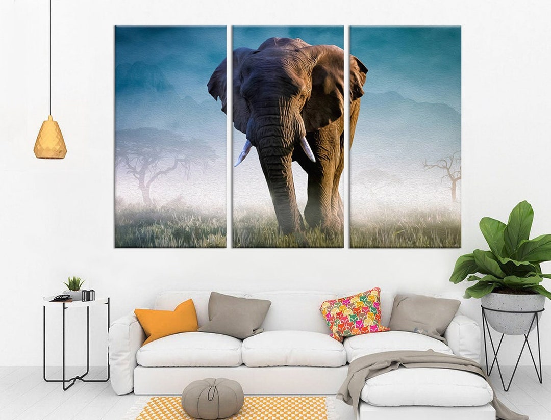 Elephant Wall Art African Elephant Decor Safari Print Elephant Photo ...