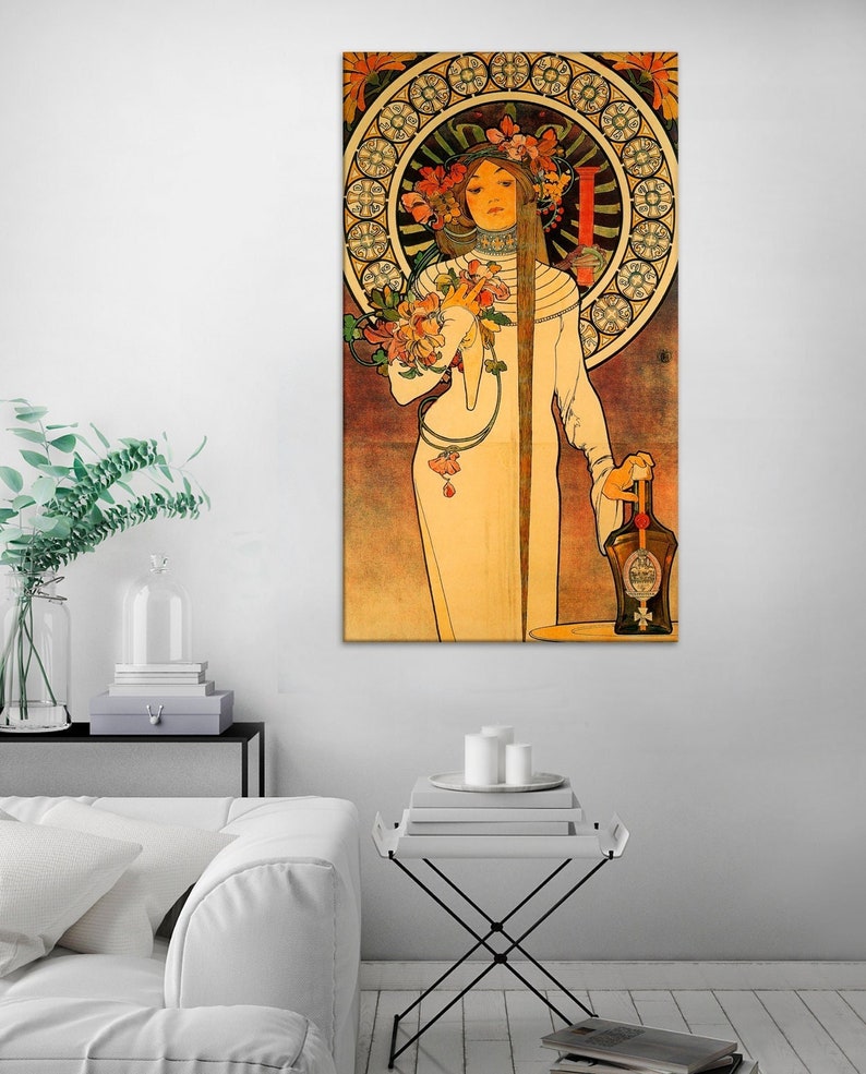 Vintage Alphonse Mucha - the Trappistine 1897 Art Nouveau Painter ...