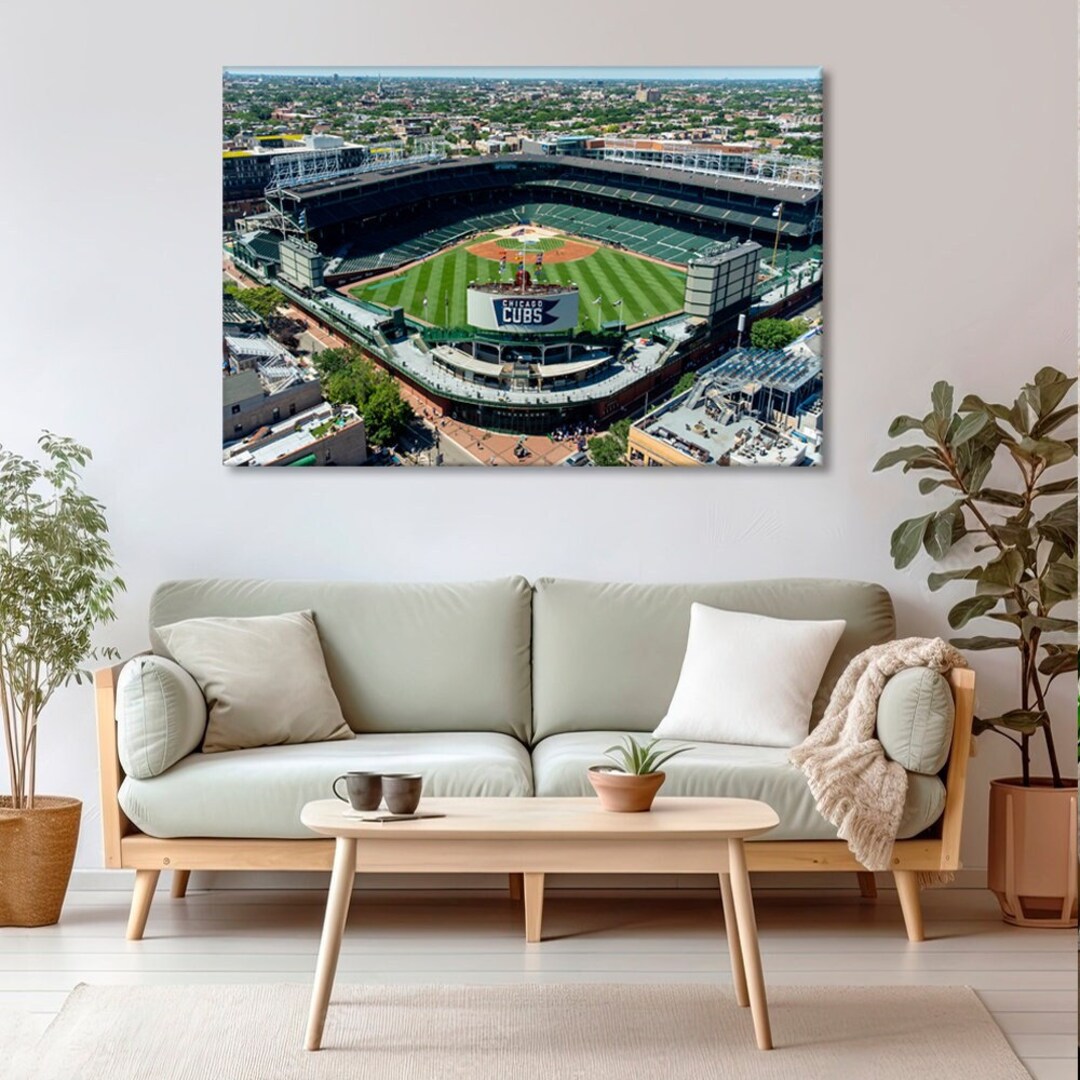 Wrigley Field Wall Art Baseball Wall Decor Chicago Cubs Sports Framed ...