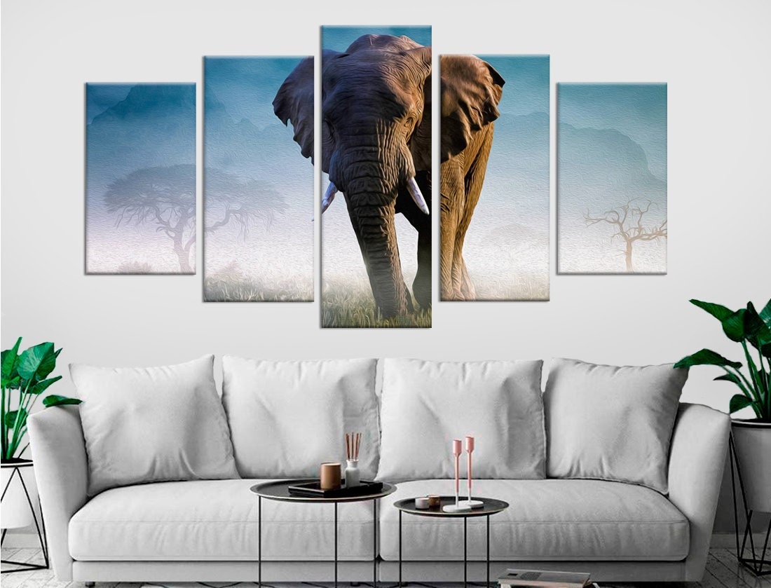 Elephant Wall Art African Elephant Decor Safari Print Elephant - Etsy