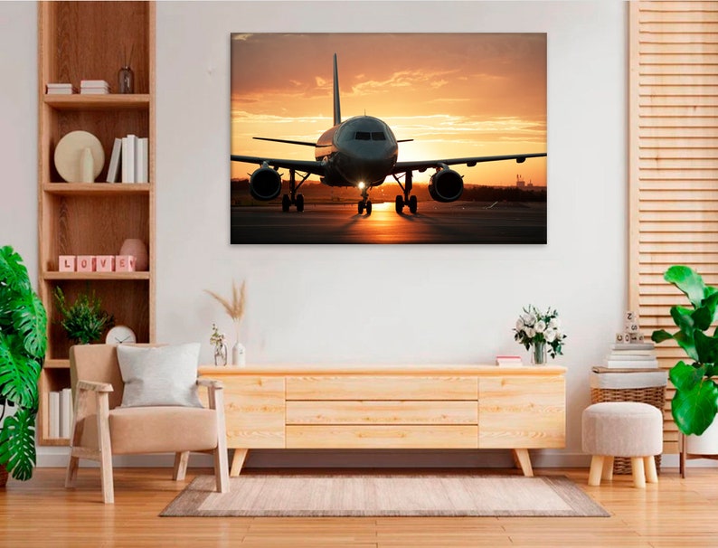 Airplane Large Wall Art Aircraft Photo Airbus Turbine Aviation Wall ...