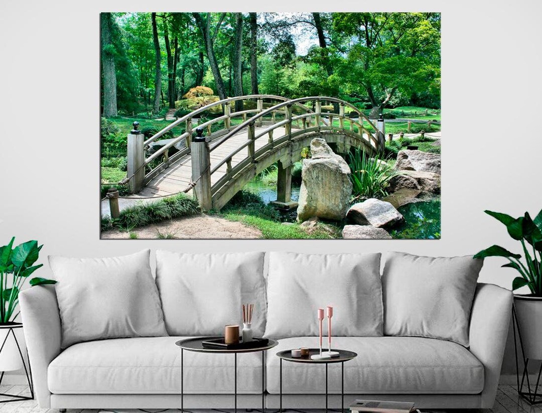 Bridge in the Park - Arched Path - Stream in the Forest - Landscape in ...