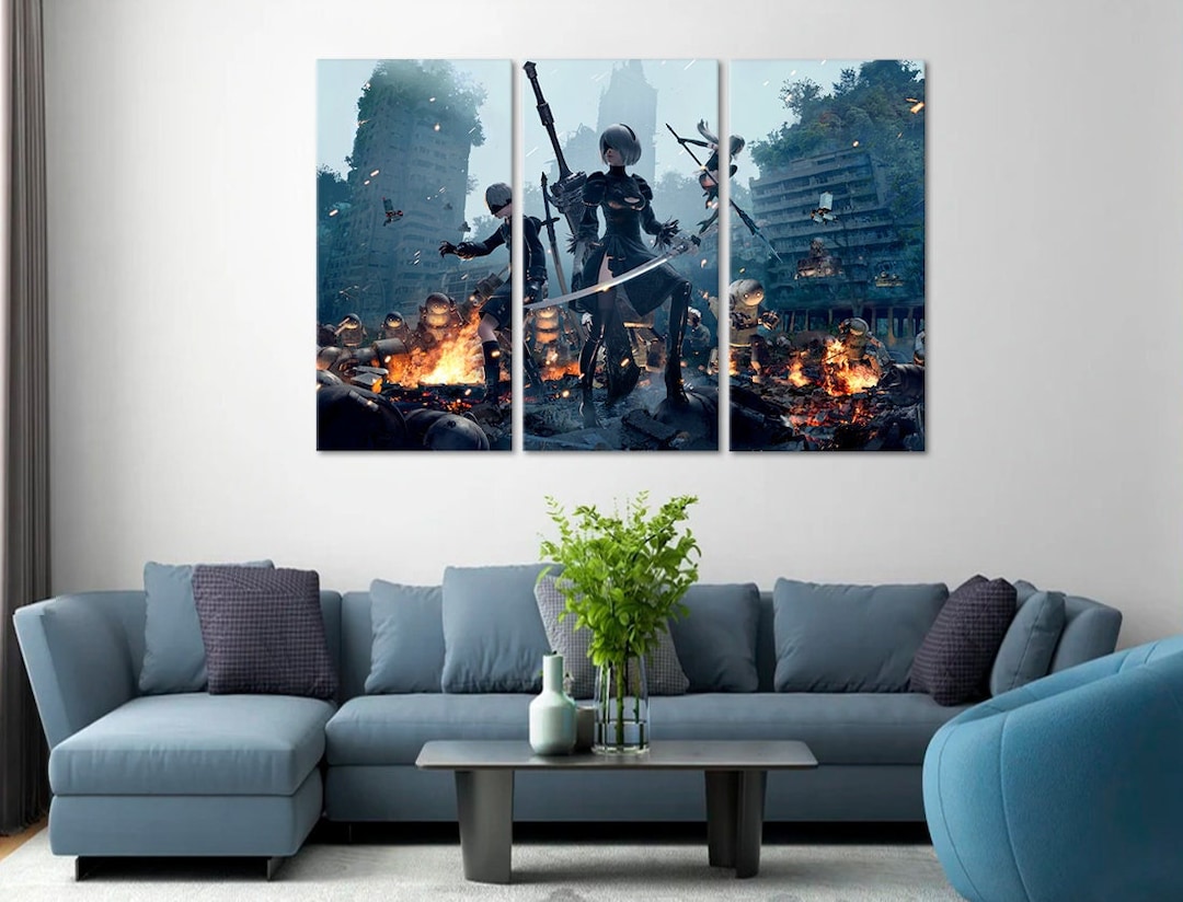 Large Wall Art Nier Automata Print Anime Girl Game Wall Art Nier ...
