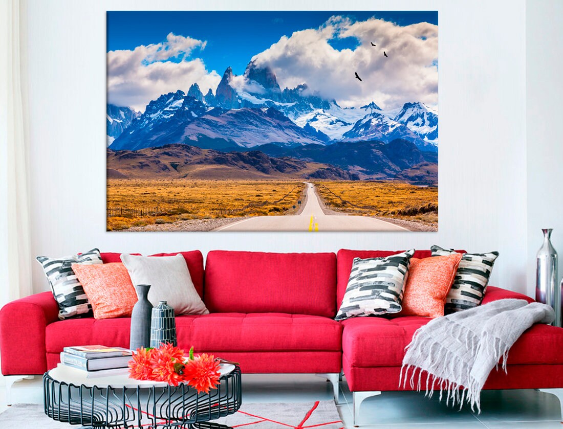 Patagonia Wall Art Mountain Peaks Argentina Chile Landscape - Etsy