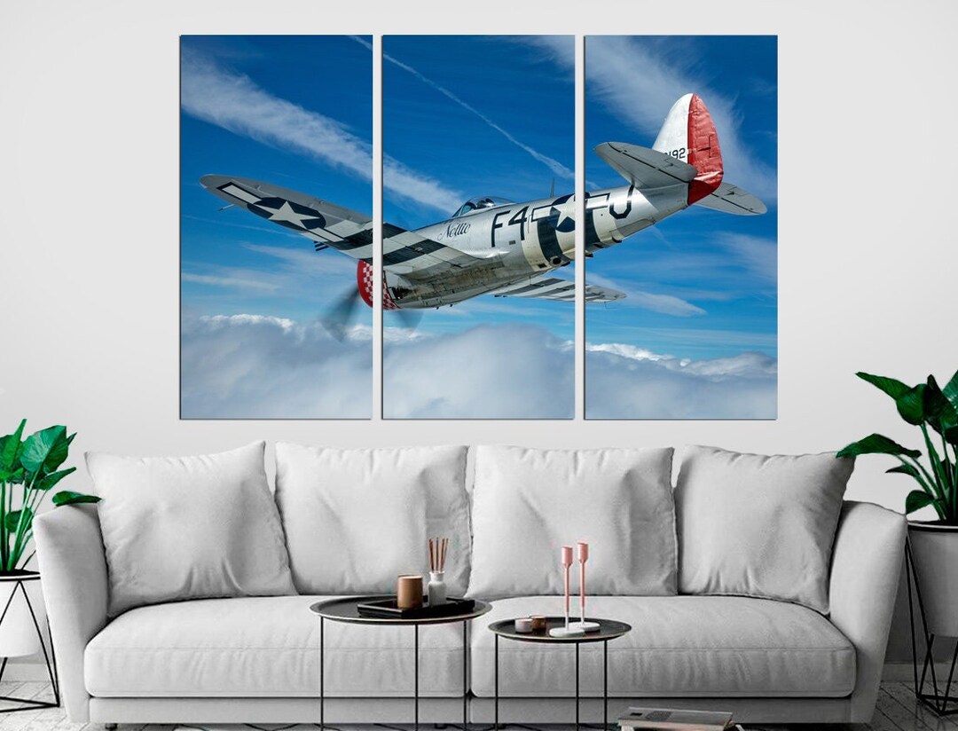 US Air Force Fighter Wall Art Republic P-47D Thunderbolt Military ...