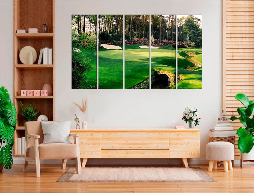 Masters Golf Print on Canvas Sports Home Decor Golfing Course at ...