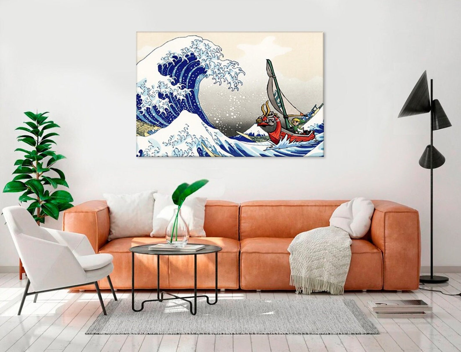 Zelda Canvas Print the Legend of Zelda Wall Art the Great Wave off ...