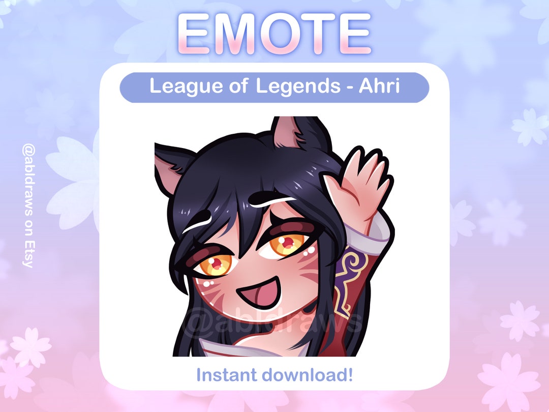 Ahri 'wave' Emote League of Legends Emote for Twitch, Youtube and ...