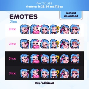 Jinx Emotes | League of Legends | Emotes for Twitch, Youtube and ...