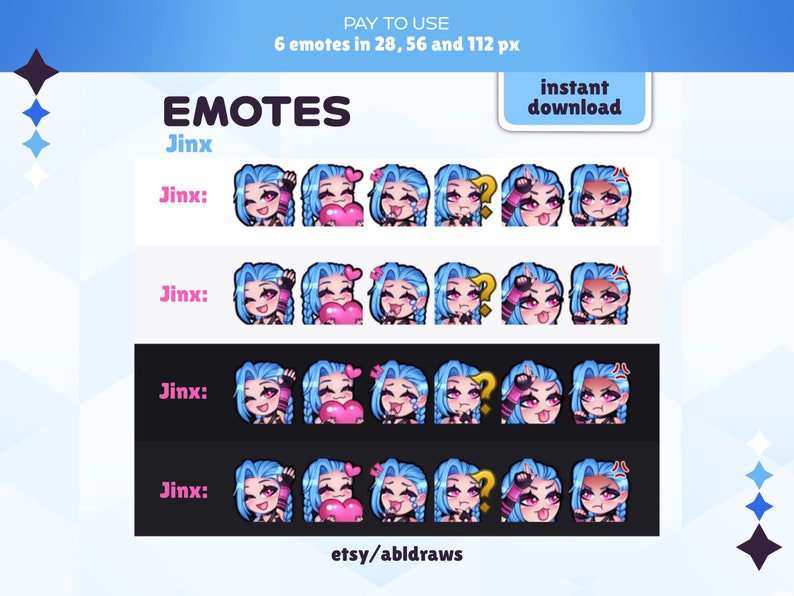 Jinx Emotes | League of Legends | Emotes for Twitch, Youtube and ...