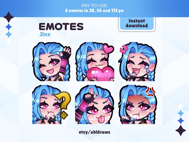 Jinx Emotes | League of Legends | Emotes for Twitch, Youtube and ...