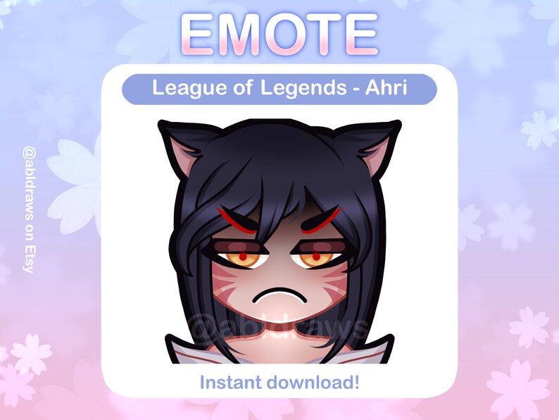 Ahri 'angry' Emote League of Legends Emote for Twitch, Youtube and ...