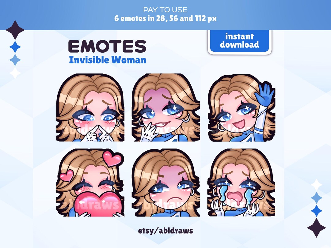 Invisible Woman Emotes | Marvel Rivals | Emotes for Twitch, Youtube and ...