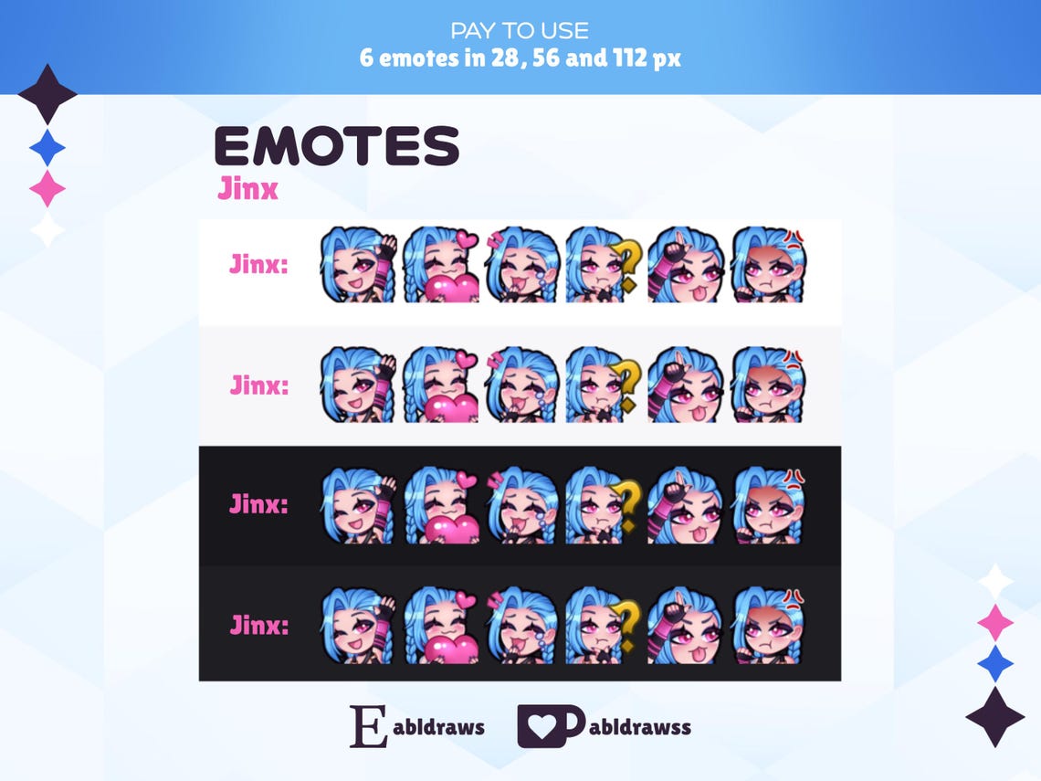 Jinx Emotes | League of Legends | Emotes for Twitch, Youtube and ...