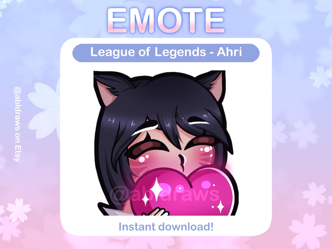Ahri 'heart' Emote League of Legends Emote for Twitch, Youtube and ...