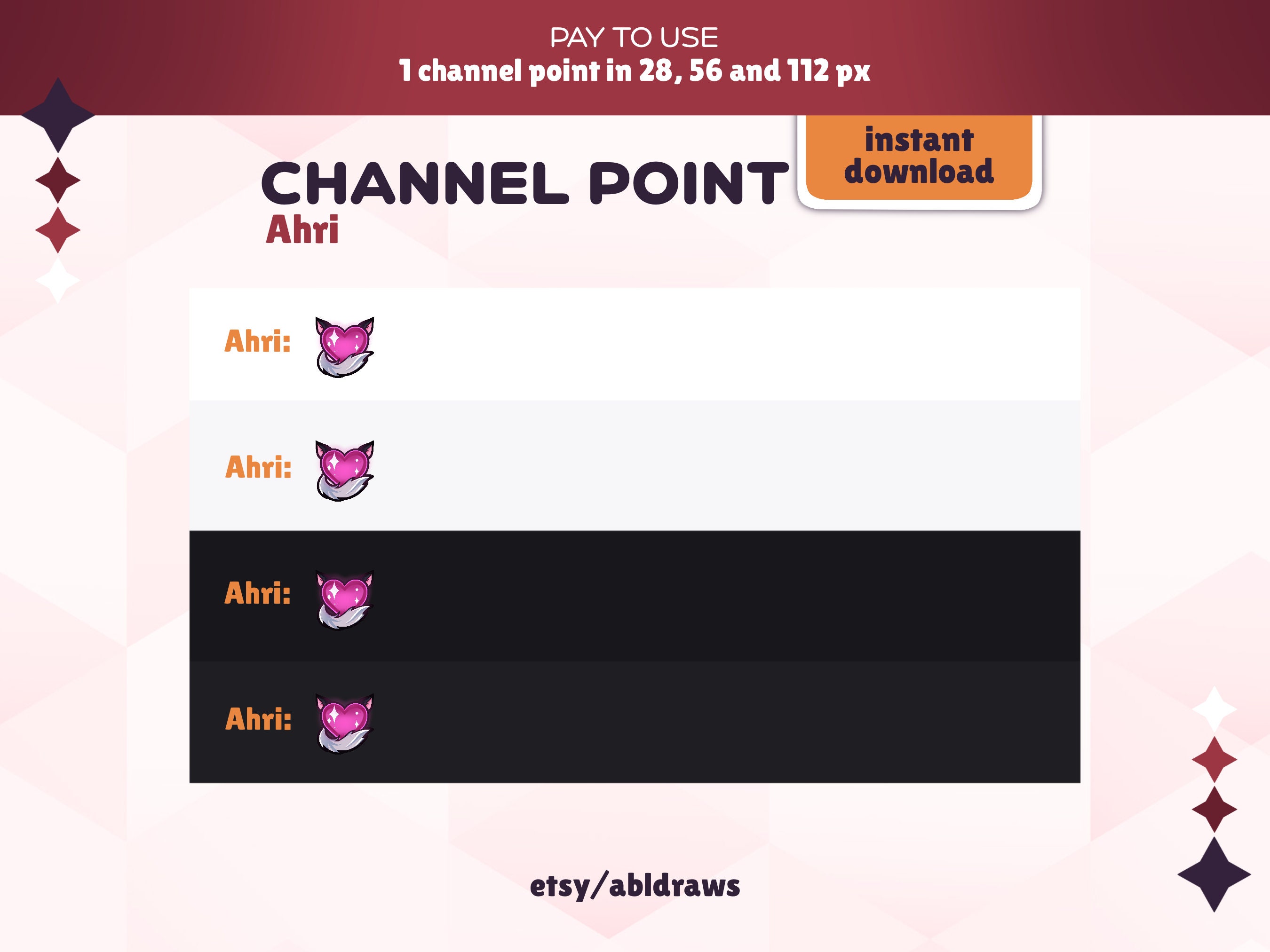 Ahri Channel Point | League of Legends | Channel Point for Twitch! - Etsy
