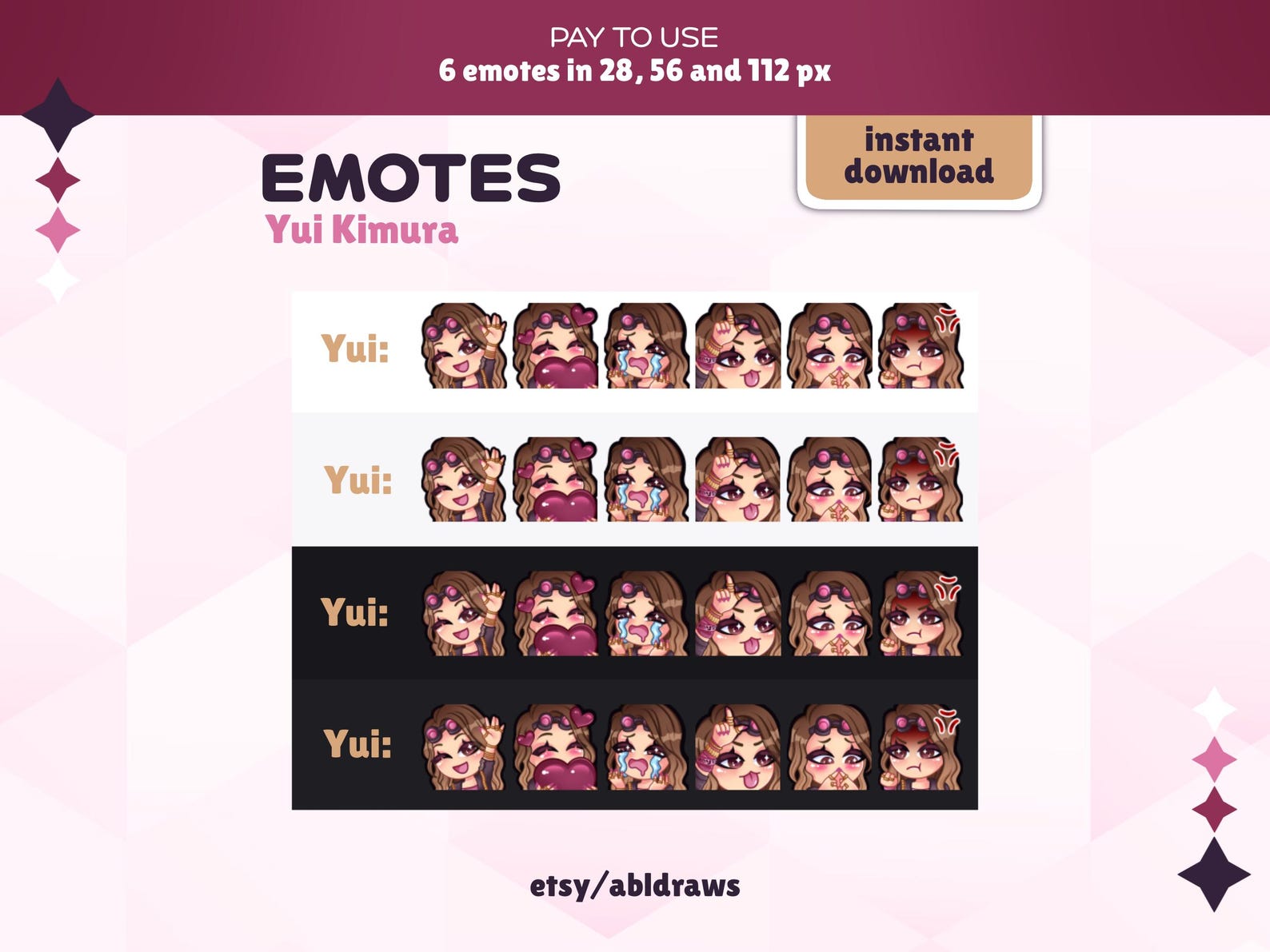 Yui Emotes | Dead by Daylight | Emotes for Twitch, Youtube and Discord ...