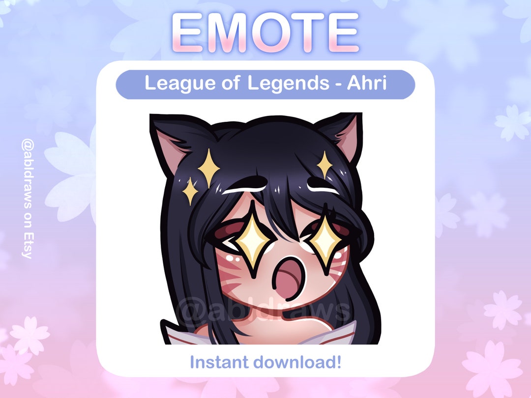 Ahri 'amazed' Emote League of Legends Emote for Twitch, Youtube and ...