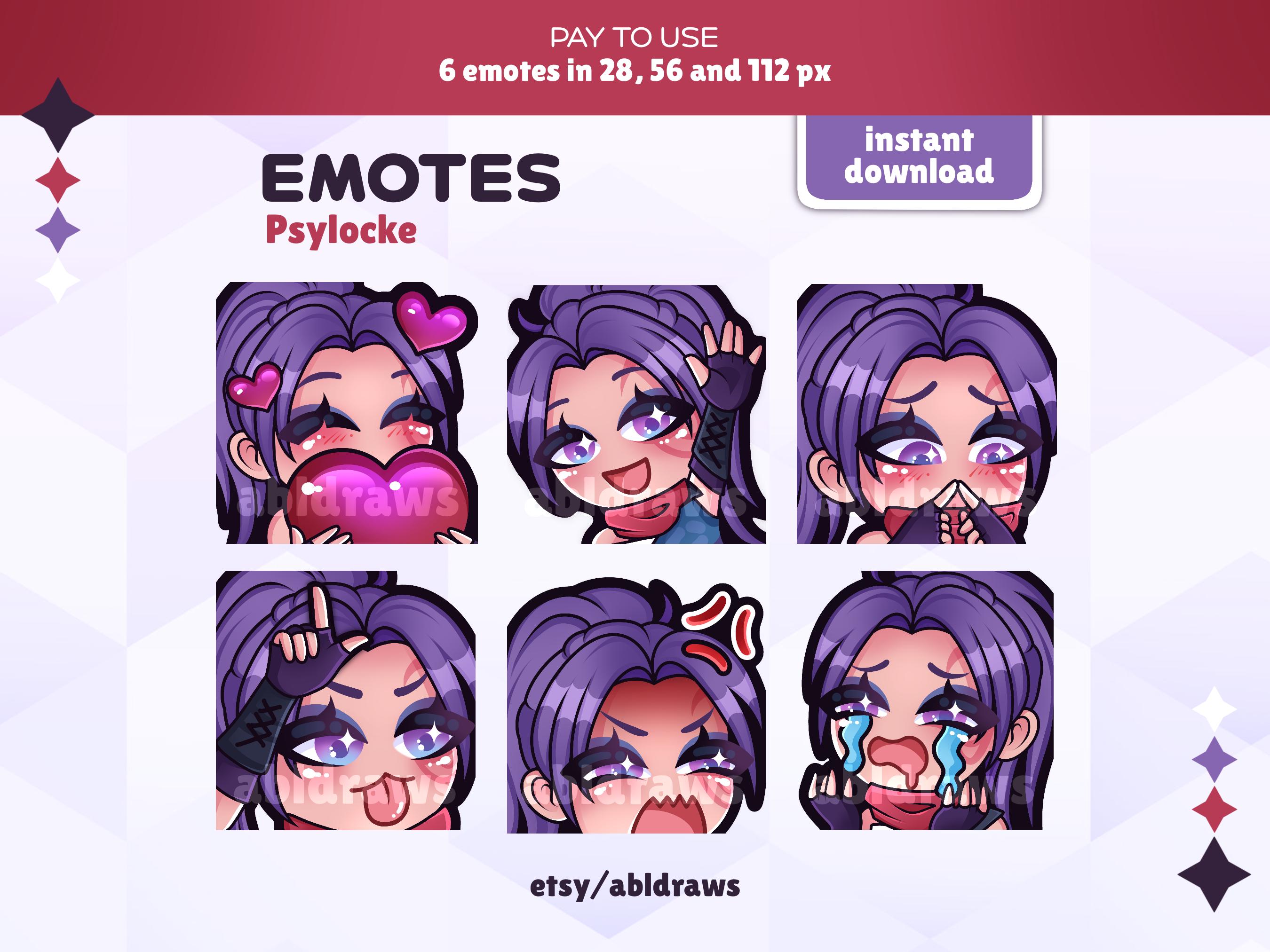Psylocke Emotes Marvel Rivals Emotes for Twitch, Youtube and Discord - Etsy