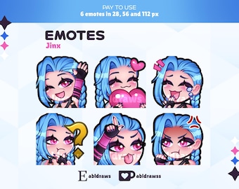 Jinx Emotes | League of Legends | Emotes for Twitch, Youtube and ...