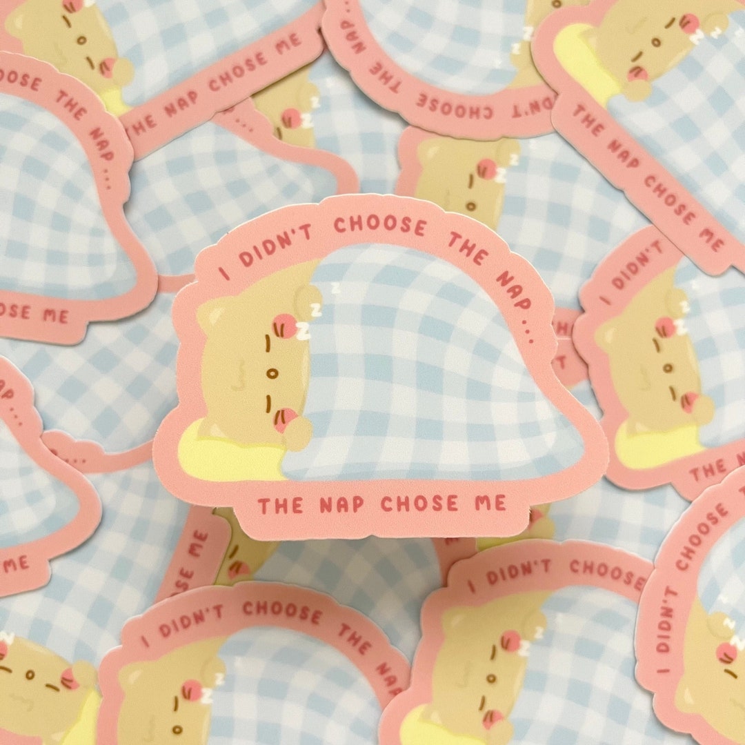 Napping Cat Sticker | MATTE, Cute Cat Sticker, Funny Cat Sticker, Gift ...