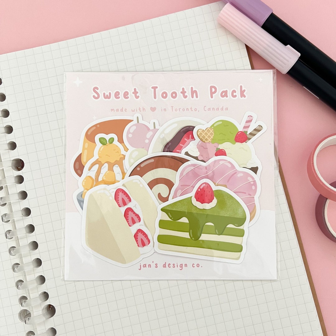 Sweet Tooth Sticker Pack Cute, Asian Desserts, Japanese, Dango, Matcha ...