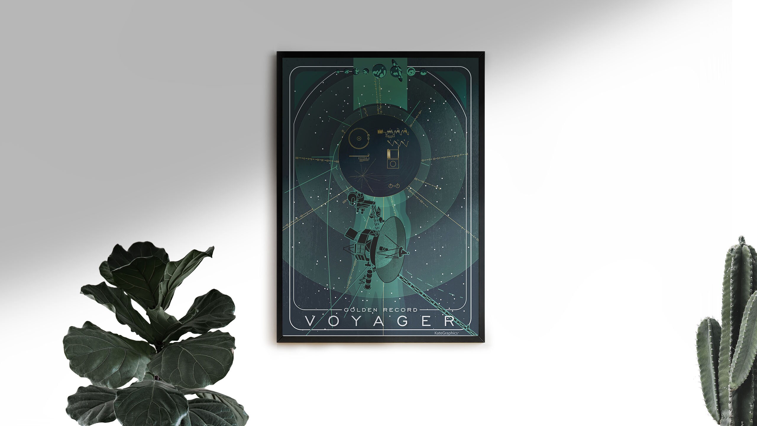 NASA Voyager/ Golden Record Print / Space Exploration Art / - Etsy
