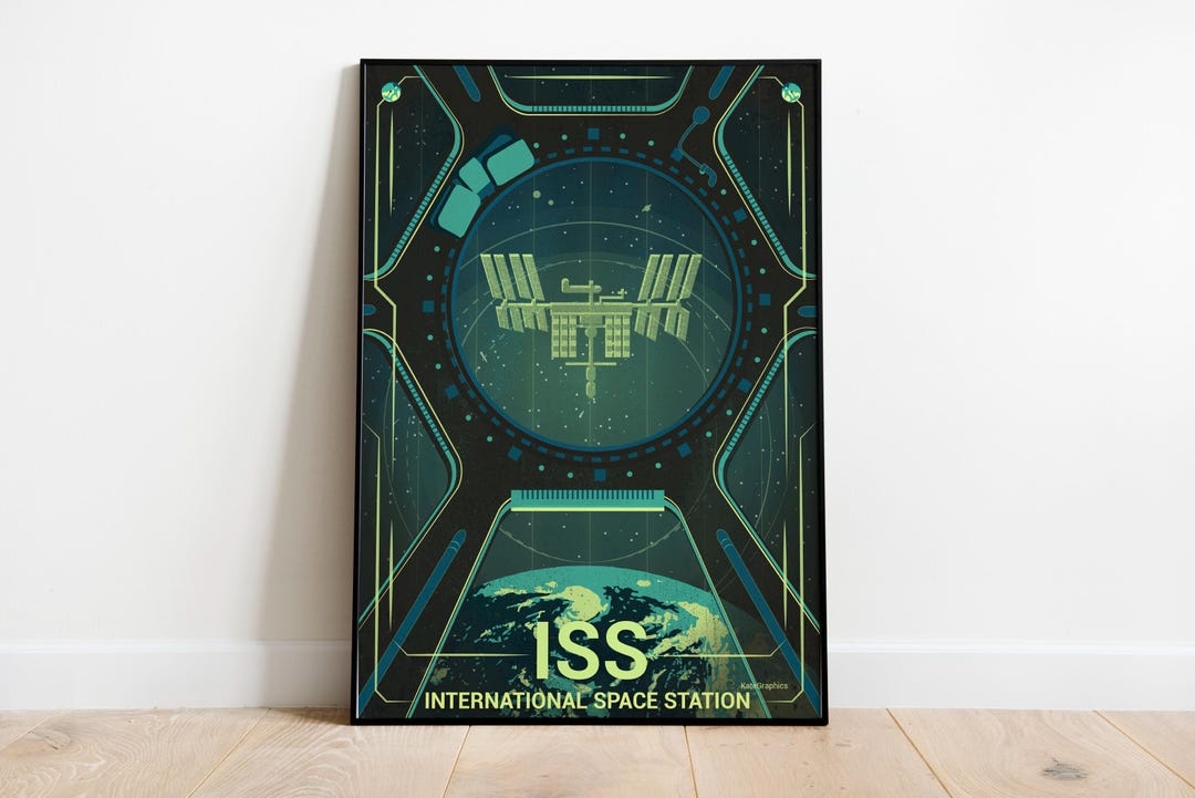 International Space Station Poster Print / Nasa Illustration / Sci Fi ...