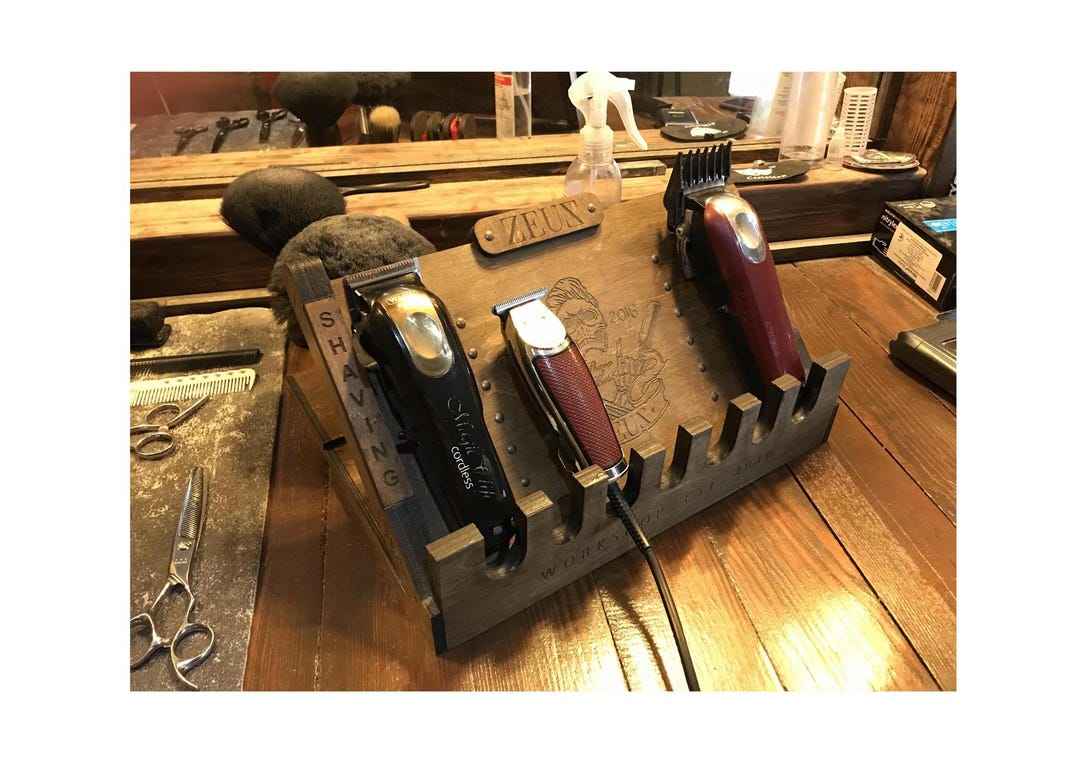 Barber Toolbox Barber Tool Organizer – Wooden Hairdressing Toolbox for ...