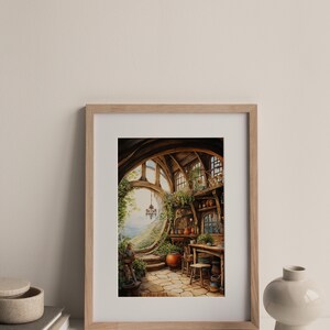 The Shire - Inside Bilbo Baggins Home - Stunning Watercolor Print of ...
