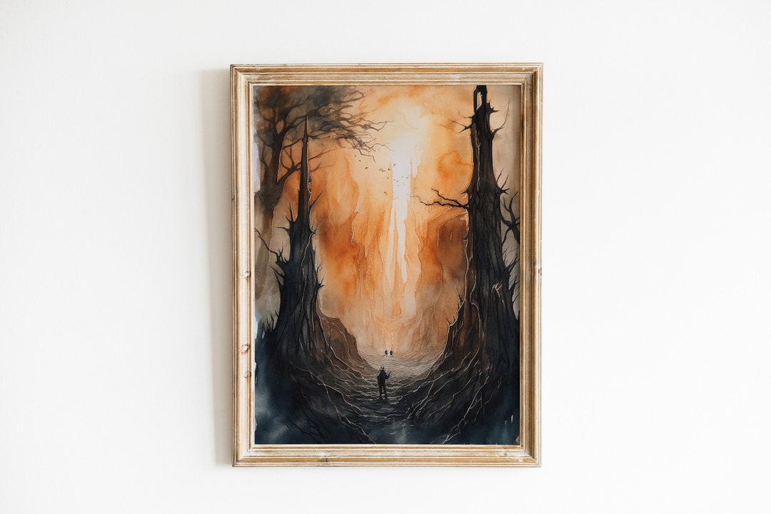 Isengard Watercolor Printable Middle-earth Wall Art Lord of the Rings ...