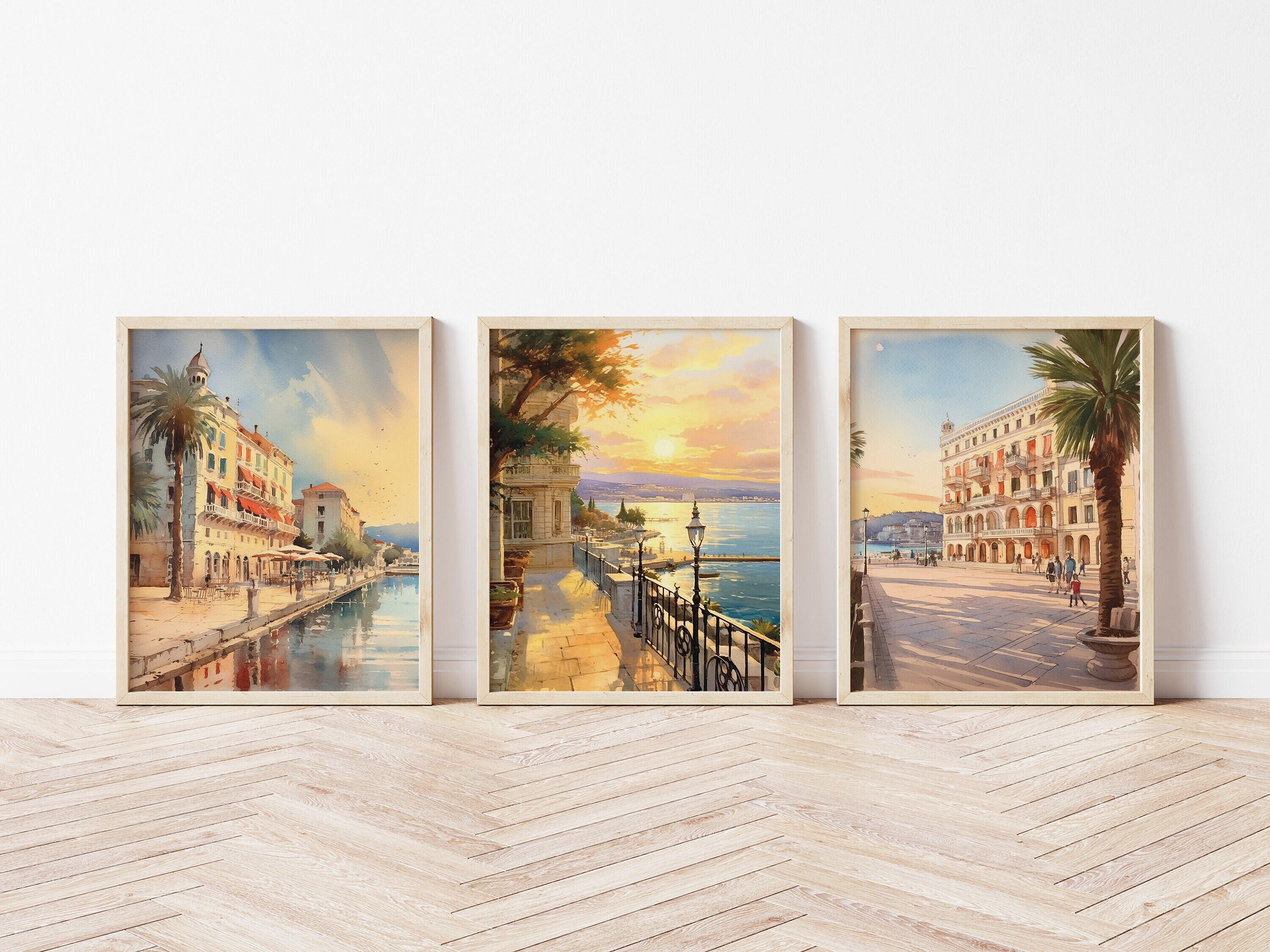 Split Croatia Travel Poster Set of 3 Transform Your Home - Etsy