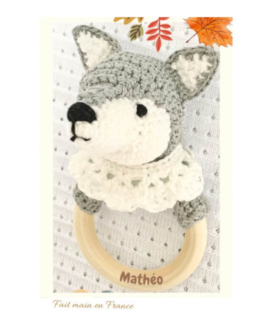 Baby Wolf Rattle/baby Crochet Rattle/birth Gift - Etsy