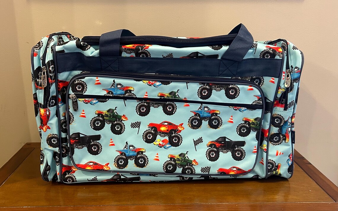 Monster Truck Vehicle Duffle Bag Luggage Monogramed Personalized or ...