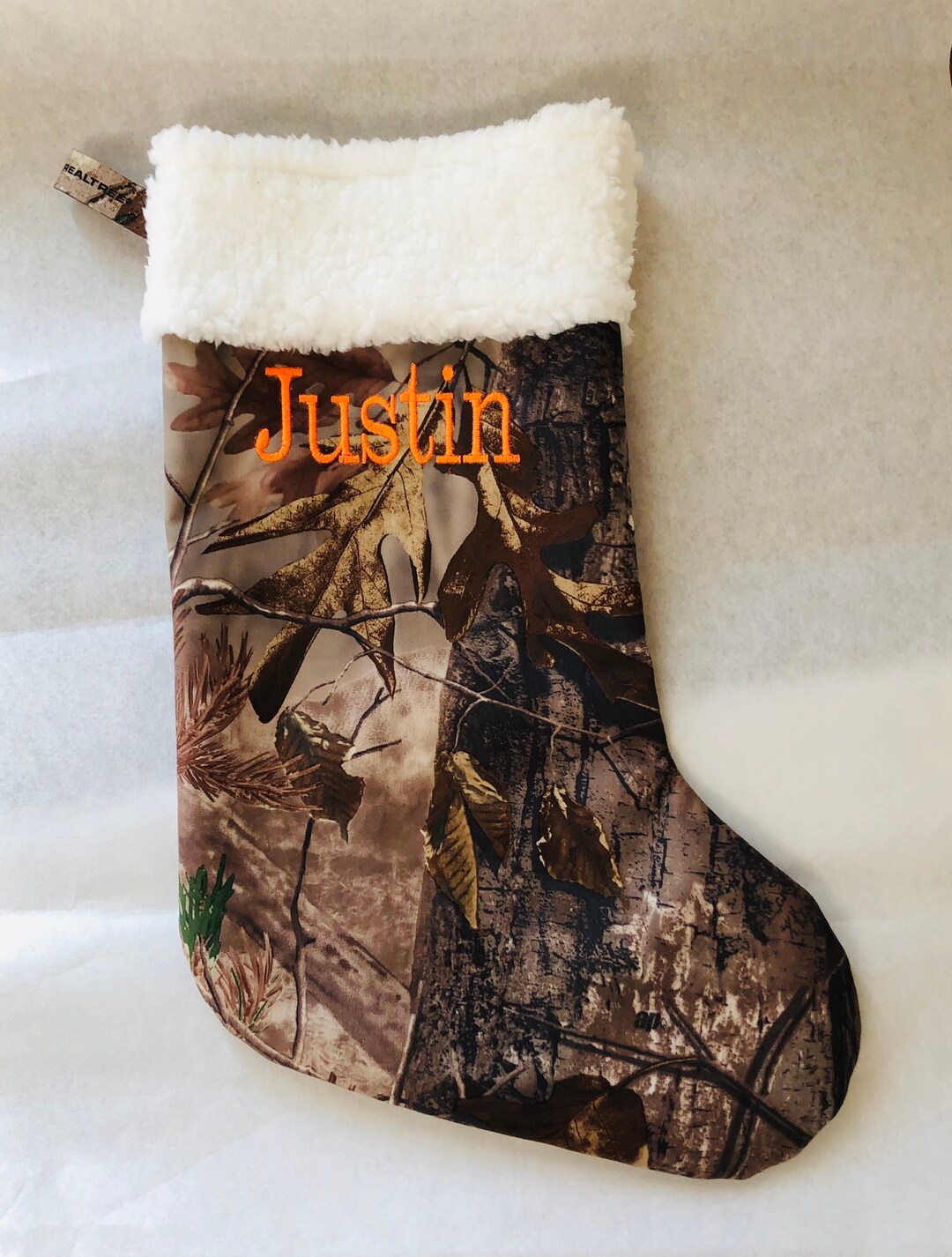 Realtree Camo Christmas Stocking, Embroidered Name Option - Etsy