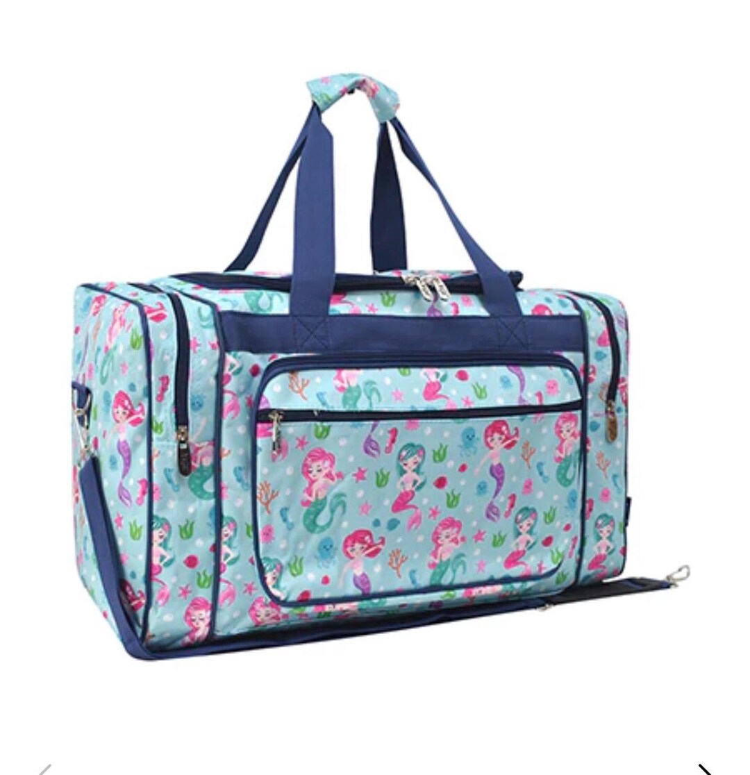Mermaid Duffle Bag Luggage NGIL Monogram Personalized - Etsy