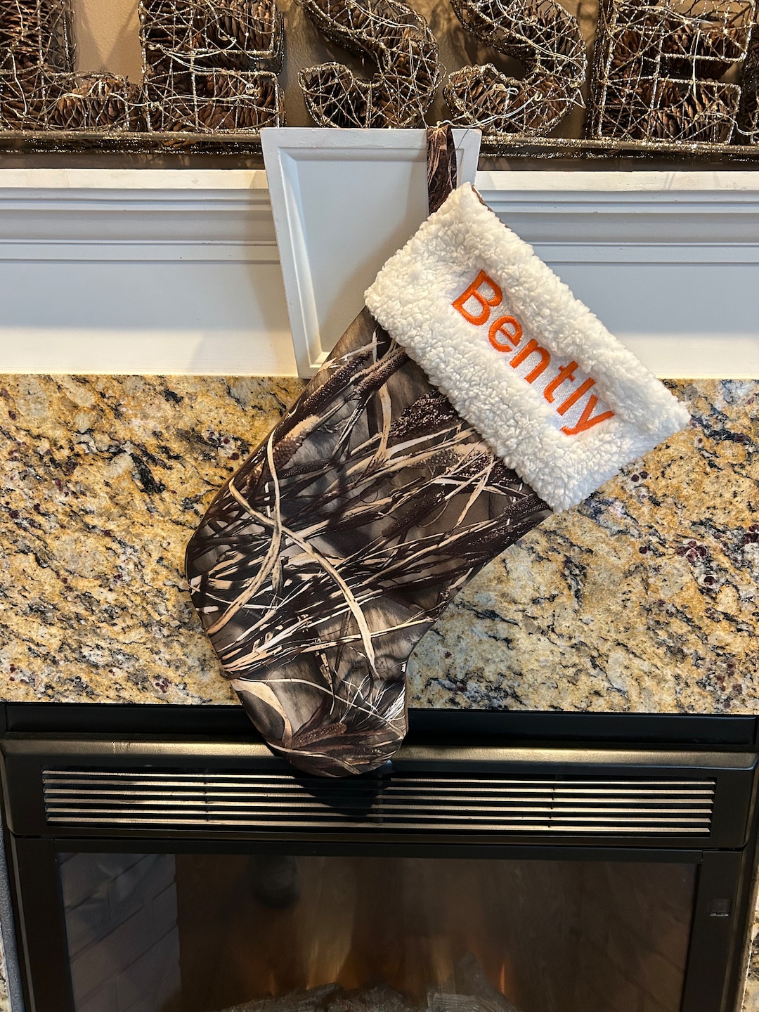 Realtree Max 4 Camo Christmas Stocking With Name on Fur - Etsy