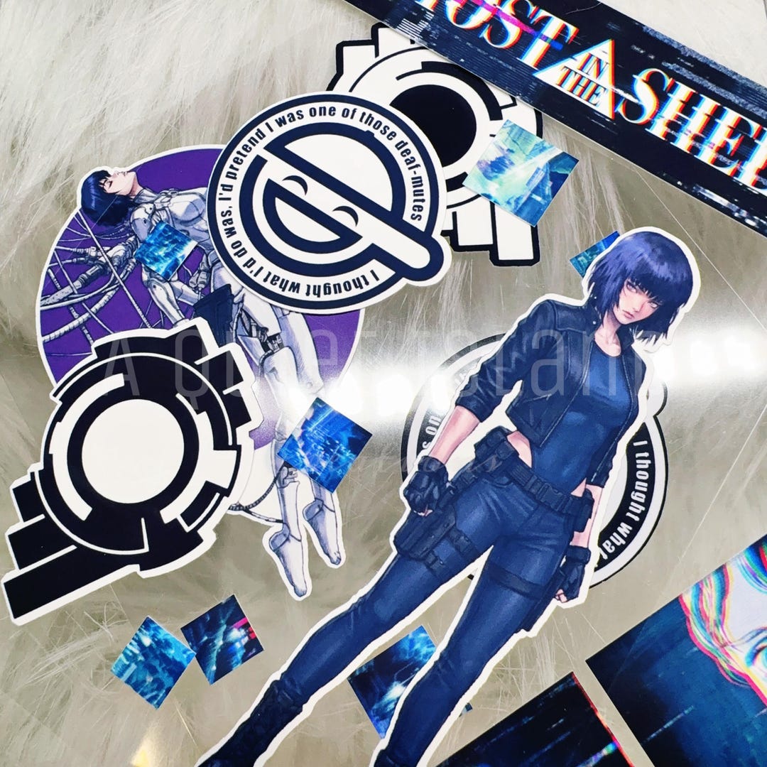 Ghost in the Shell Stickers | Water Resistant Motoko Kusanagi, the ...