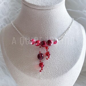 Bloody Pearl Necklace, Blood Drops Pearl Necklace, Halloween Vampire ...