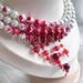 Bloody Pearl Necklace, Dripping Blood Pearl Choker, Triple Strand Pearl ...